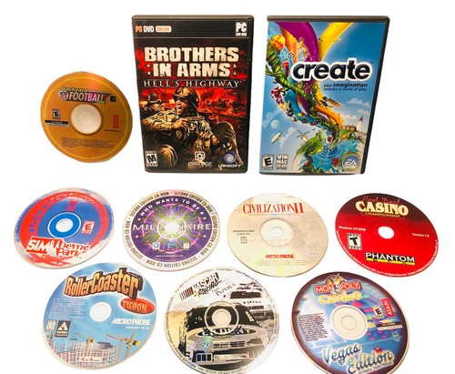 PC Game Lot: Good for Resale or Play/Travel ( Brothers In Arms, Create ...