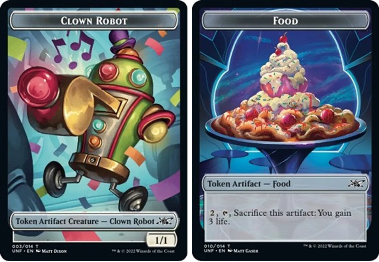 Clown Robot 003 Food 010 Token Creature Foil MTG Unfinity UNF | eBay
