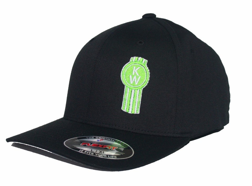 Kenworth KW hat cap fitted flexfit curved bill Trucker Truck Rig Diesel ...