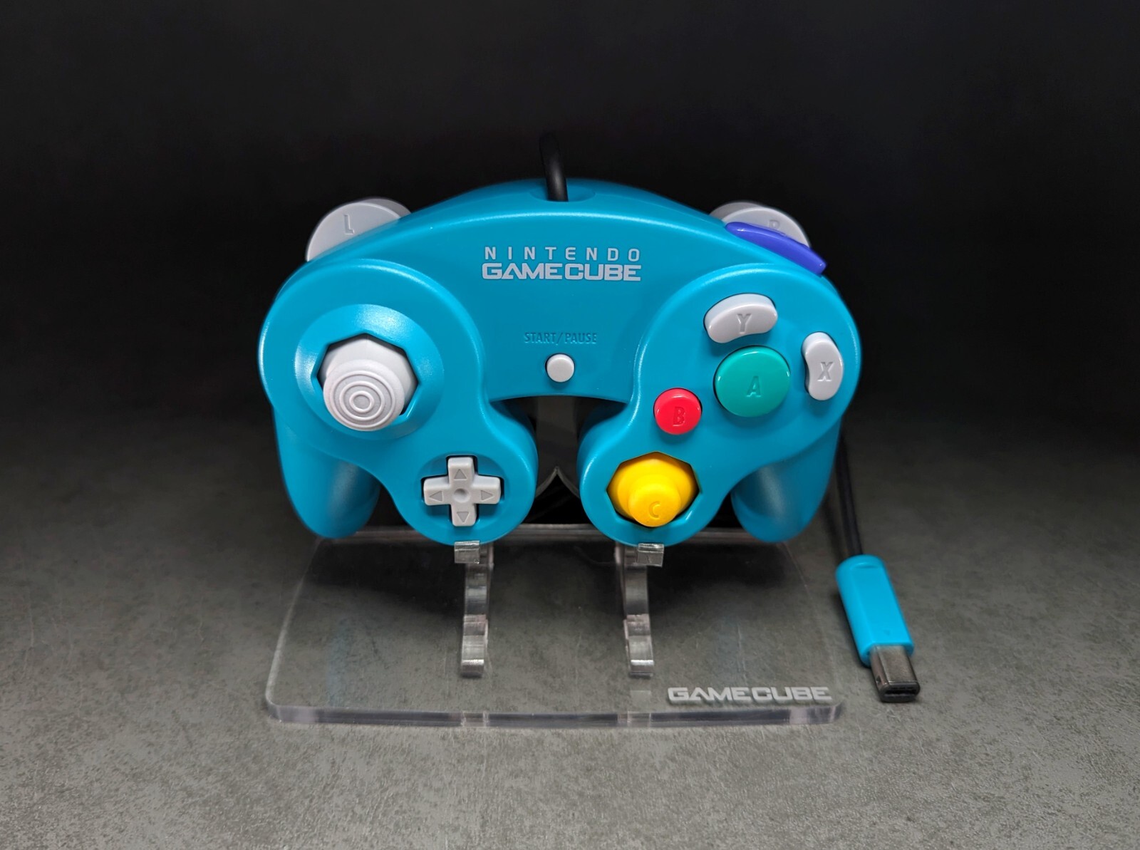 B GRADE Phob GCC 2.0.5 Emerald Blue GameCube Controller Smash Bros ...
