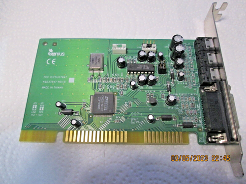 GENIUS ISA SOUND CARD K0237047 REV.B, FCC ID: FSUG7047 CRYSTAL CX4235 ...