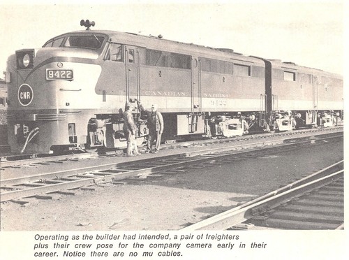 FA-1 1600 HP Diesel-Electric CNR Locomotive #9422 5.25 x 4" Vtg ...