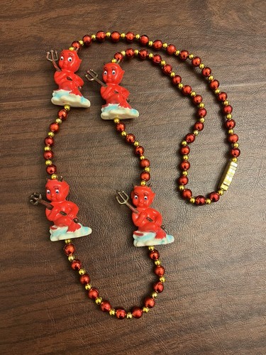 Mardi Gras Red Devil Satan Carnival Parade Bead Necklace | eBay