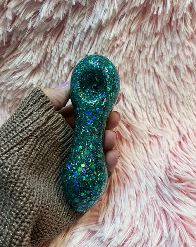 Moonlit Bay Freezable Glitter Glass Pipe Color Changing Pipe | eBay