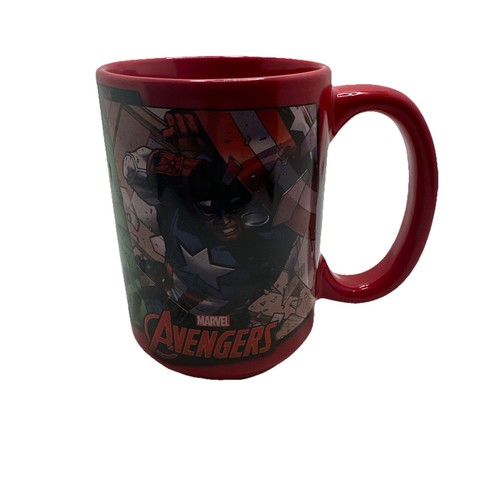 New Marvel Avengers Iron Man Hulk Captain America black Coffee Mug Zak ...