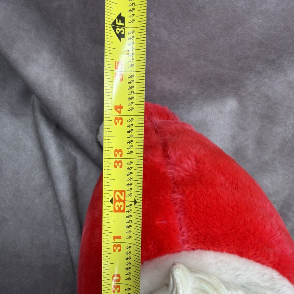 Vtg Rubber Face Santa Plush Coca Cola Black Boots Large M&G, Missing ...