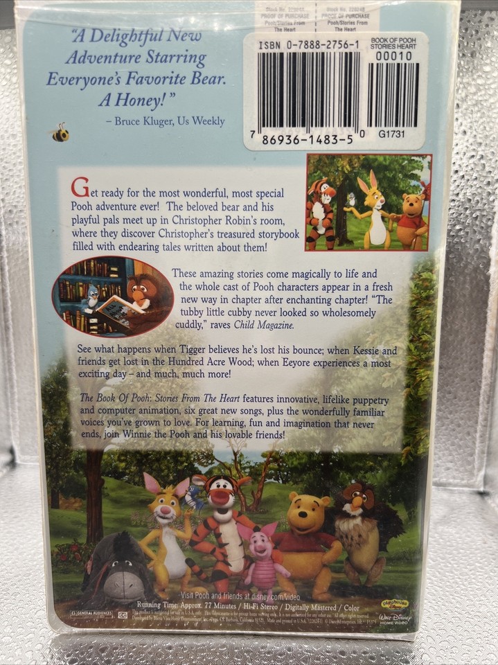 The Book of Pooh: Stories from the Heart (VHS, 2001) 786936148350| eBay