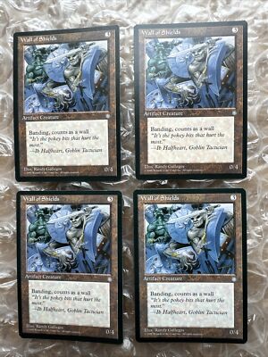 Set Of 4(x4 4X) MTG Wall of Shields Ice Age Uncommon Near Mint + NM+ ...