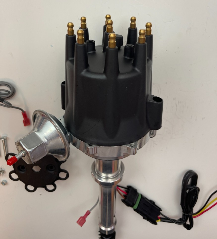 CADILLAC 429 7.0L 1964 1965 BLACK Small Cap HEI Distributor + 8mm Plug ...
