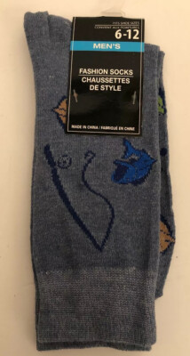 Men's Fashion Novelty Casual Dress Fishing Socks Size 6-12 | eBay