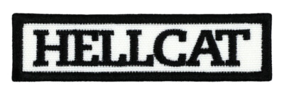 Hellcat Embroidered Patch Ivory/Black Iron-On Sew-On Jacket Shirt Hat ...