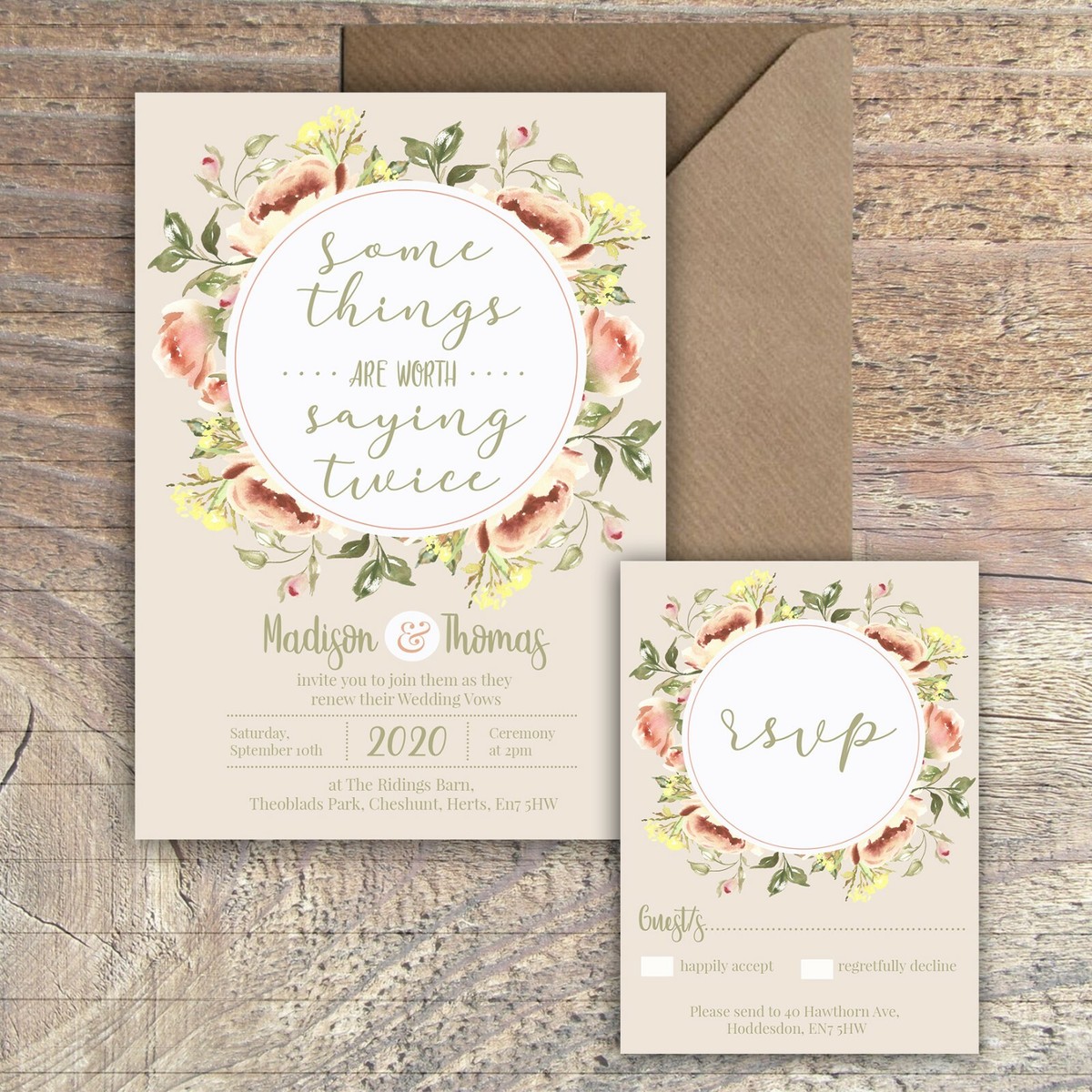 Vow Wedding Invitations