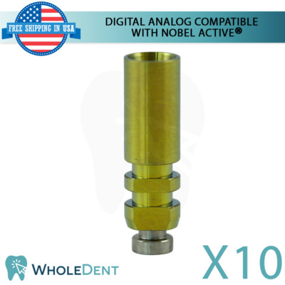 10X Dental Fixture Nobel Active® Regular Platform Compatible Digital ...