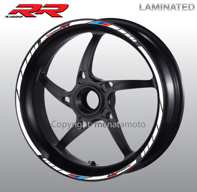 BMW s1000RR motorbike wheel decals 16 rim stickers set Laminated hp4 ...