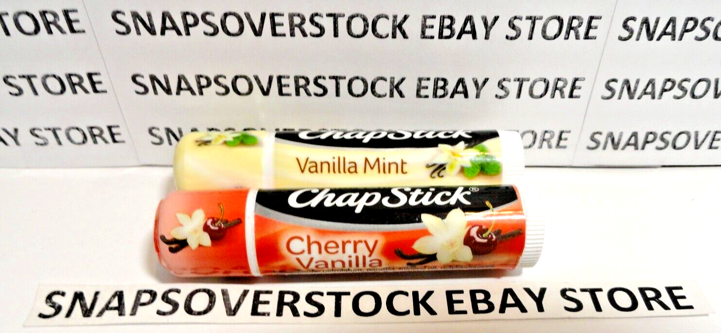 2-PACK CHAPSTICK CHERRY VANILLA & CHAPSTICK VANILLA MINT 0.15 OZ ...