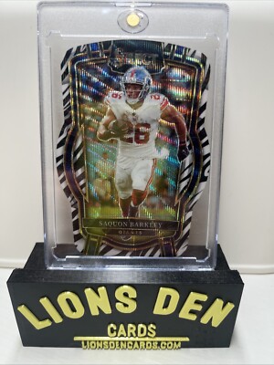 🦓SSP ZEBRA PRINT🦓 SAQUON BARKLEY Panini 2022 Select Club Level Giants ...