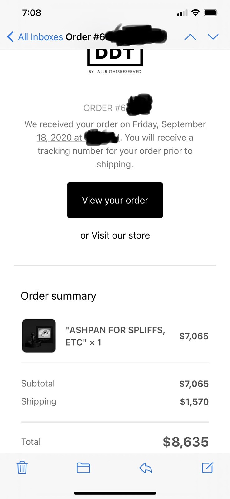 Ryan Travis Christian RTC "ASHPAN FOR SPLIFFS, ETC" **In Hand Ready To ...