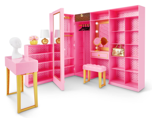 Mini Brands Fashion Dream Wardrobe 15 Pieces Furniture Shelves Bag ...