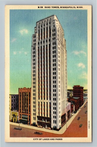Minneapolis MN-Minnesota, Rand Tower Vintage Souvenir Postcard | eBay
