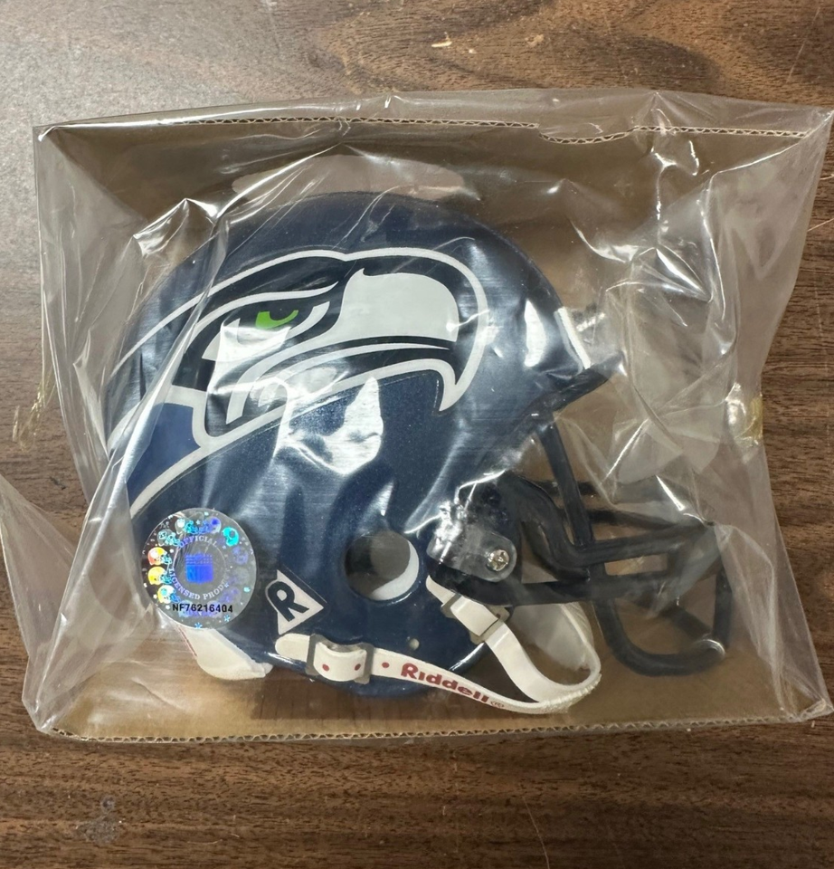 Seattle Seahawks NFL Mini Football Helmet Navy Officially Licensed ...
