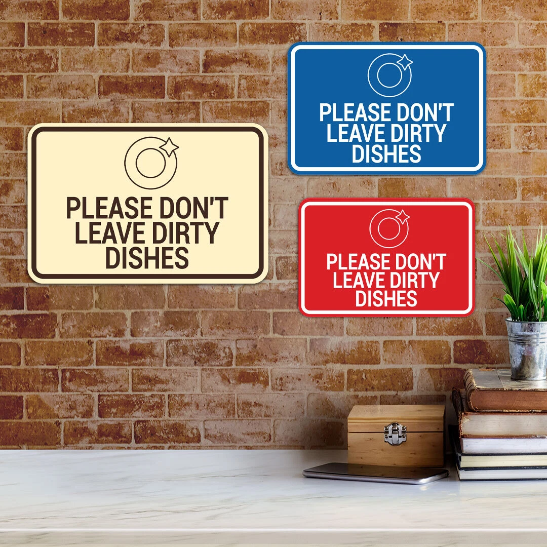 Dirty Dishes Sign