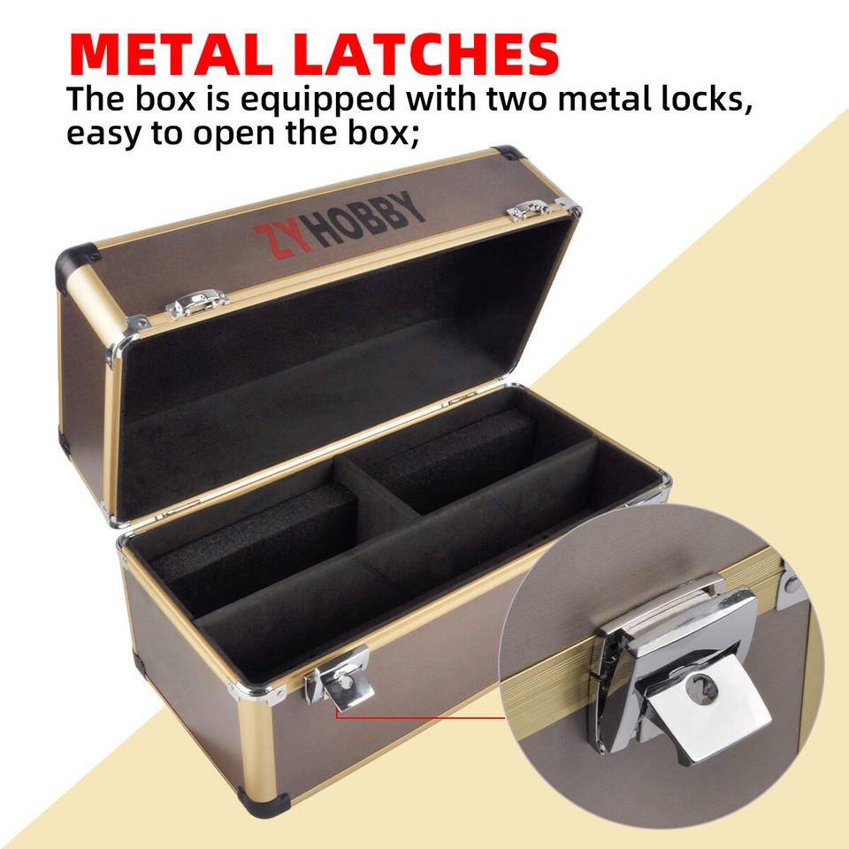 Double RC Transmitter Aluminum Carrying Case for Futaba JR Spektrum ...
