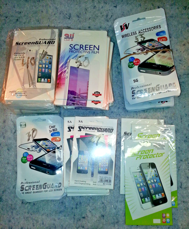 200+ lot of thin film plastic screen protectors for touch screen phones ...