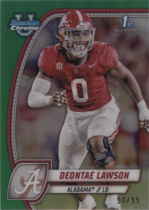 2024 Bowman University Chrome - Deontae Lawson #58 Green Refractor /99 ...