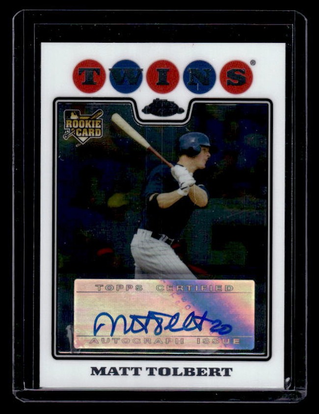 2008 Topps Chrome #235 Matt Tolbert Rooke Autograph | eBay