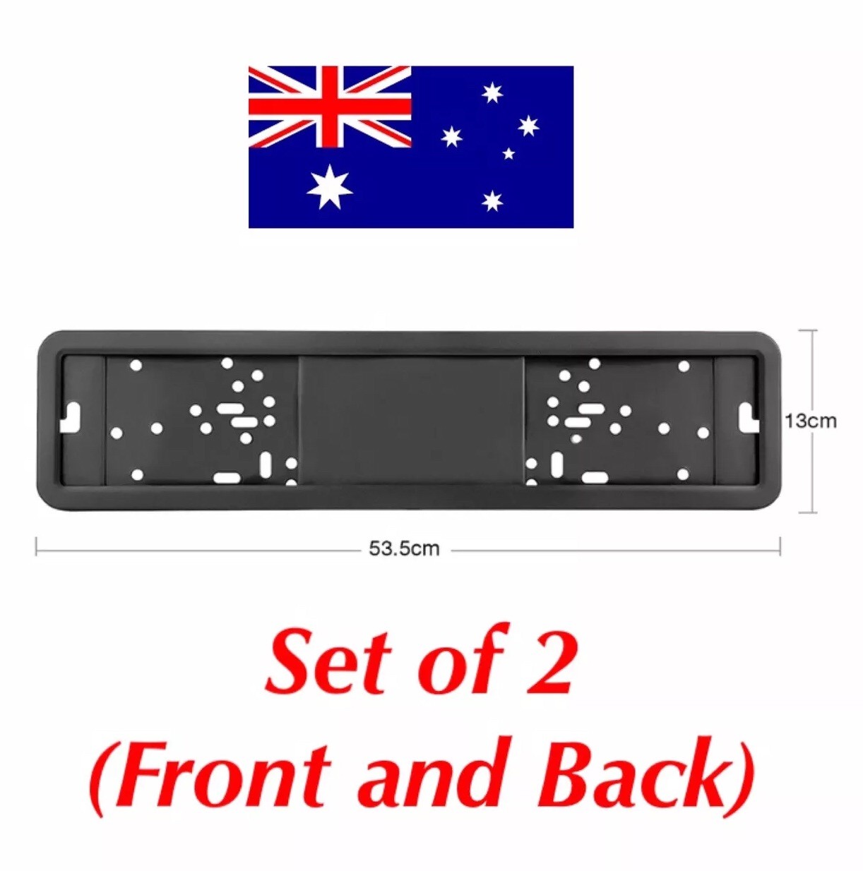 European Euro Number License Plate Cover Frame Holder Mounting Bracket ...