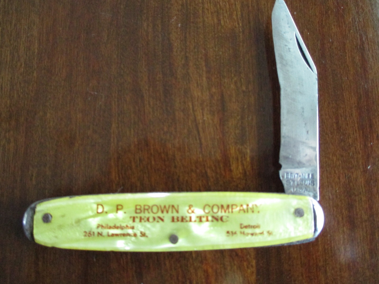 Brit-Nife St Louis Pocket Knife Mother-of-Pearl Handle D P Brown TEON ...