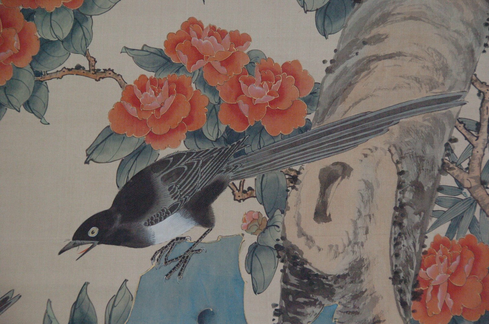 Chinese Hand-Painting Scroll, Birds in the Garden - Spring Season | eBay