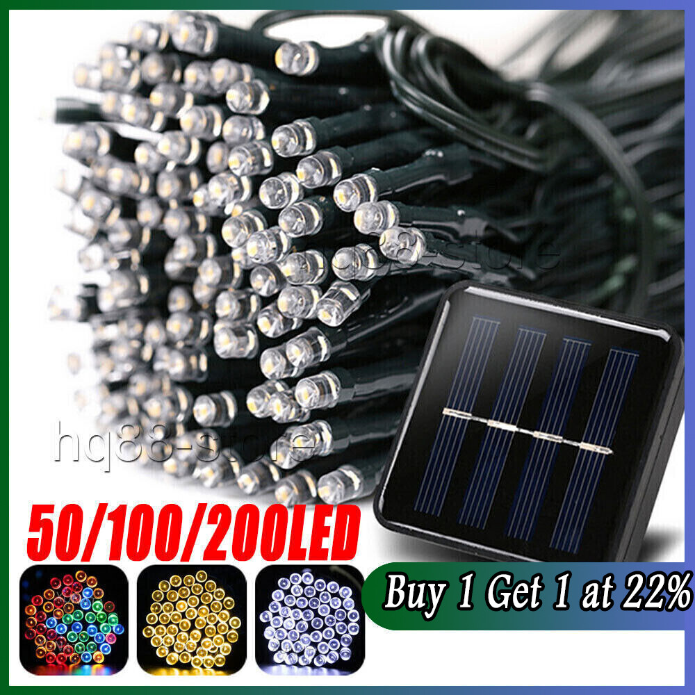 50/100/200/500 LED Solar Power Fairy Garden Lights String Outdoor Party ...
