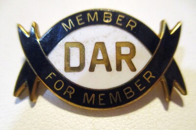 DAR Daughters of the American Revolution "Member DAR For Member" Pin ...