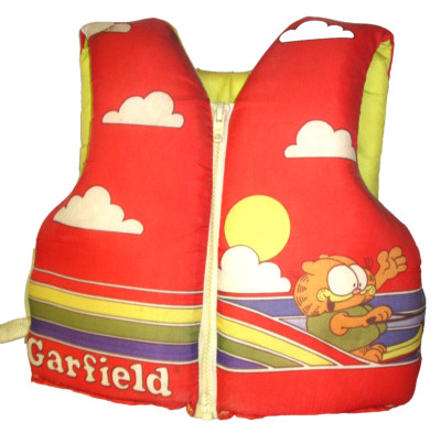 Vintage GARFIELD Swimming Life Jacket Vest Child Youth Small (S/N) | eBay