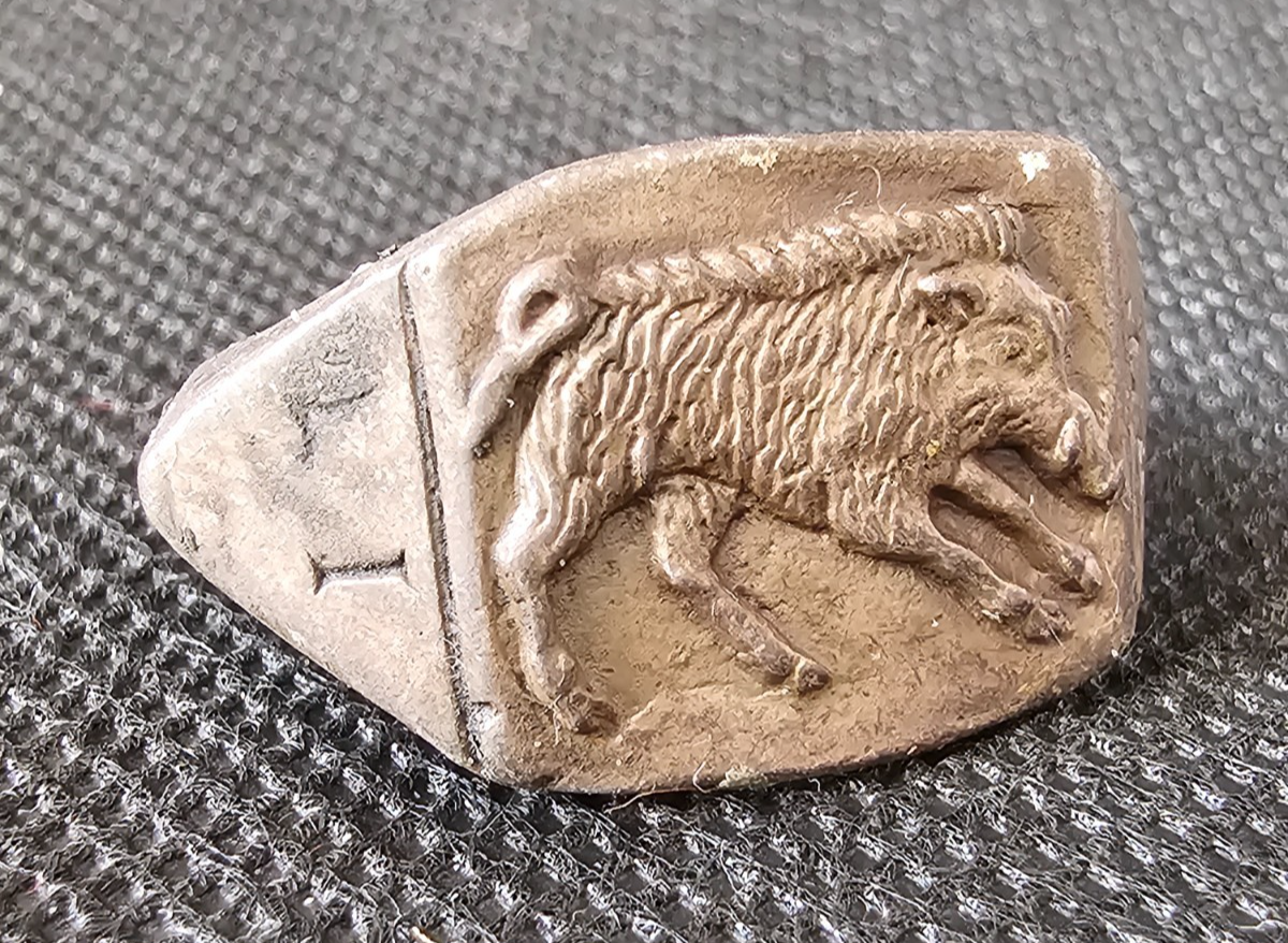 Ancient Roman Legionary Boar Ring Silver Legion I Italica Exquisite ...