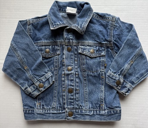 VTG Toddler Faded Glory Denim Jacket Motorcycle Jean Snap Unisex ...