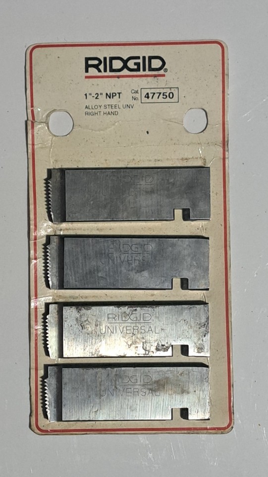 RIDGID 47750 Threading Machine Alloy NPT Pipe Dies for 1-Inch to 2-Inch ...