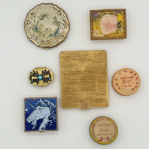 Vintage Mirror Compact Makeup Pill Box Lot Stratton Lelong Heather 7 ...