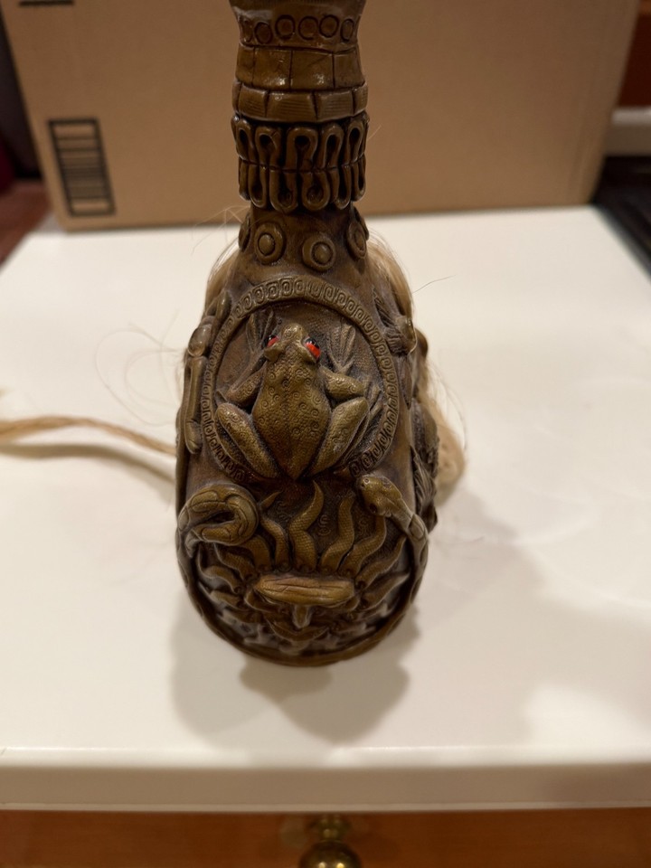 Vintage Peruvian Ecuadorian Jivaro Replica Shrunken Head Tsantsa CUSCO ...