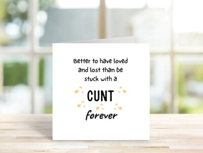 Personalised Divorce Card | Funny Divorce Card |Break Up Card |Funny ...