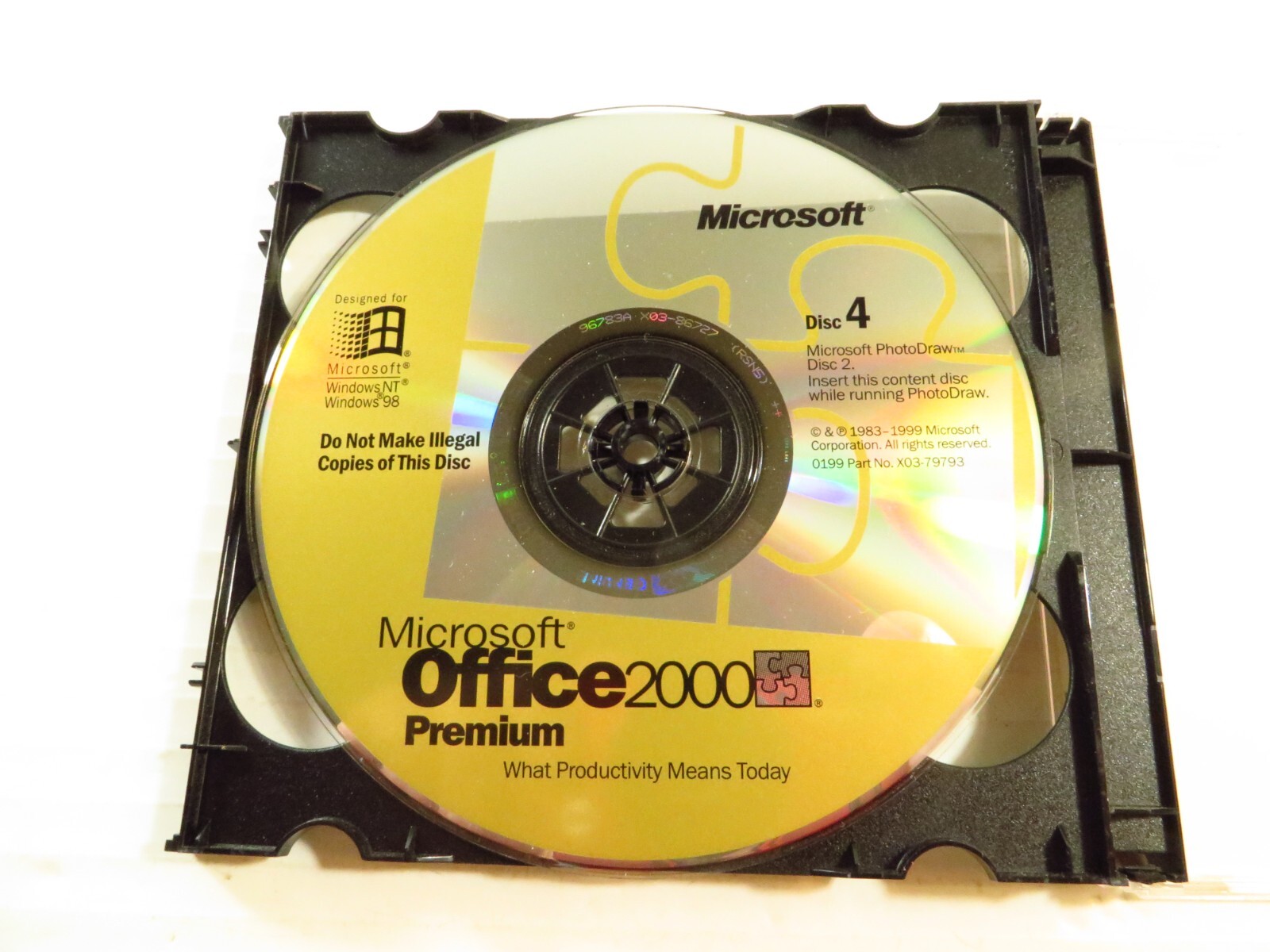 Original Microsoft Office 2000 Premium Disk 3, 4 (Incomplete) w/ CD Key ...