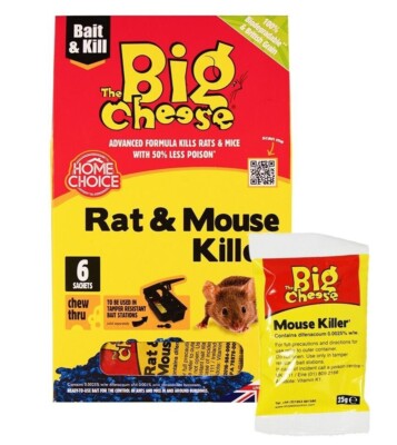25gX6 Fast Kill Rat And Mouse s Mice Killer Poison Weatherproof Kills 1 ...