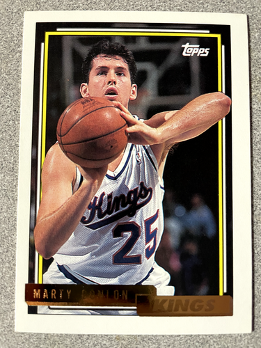 1992-93 Topps Basketball Gold Marty Conlon Card #349 Sacramento Kings ...