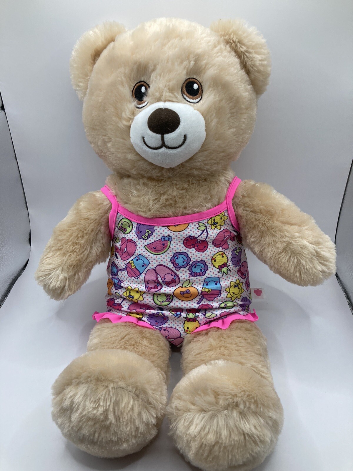 2020 BAB Beige Teddy Bear Swimsuit Summer Embroidered Eyes Plush ...