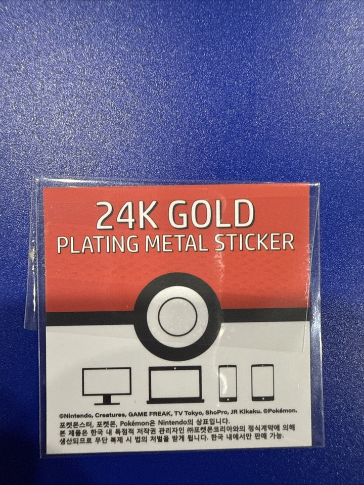 Zapdos Pokémon 24k Gold Plated Sticker Gradeable Officially Licensed ...