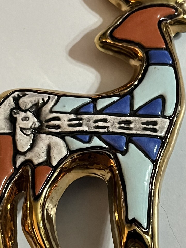 Talismans Kathryn Yauney original Porcelain Deer Pin Native American ...