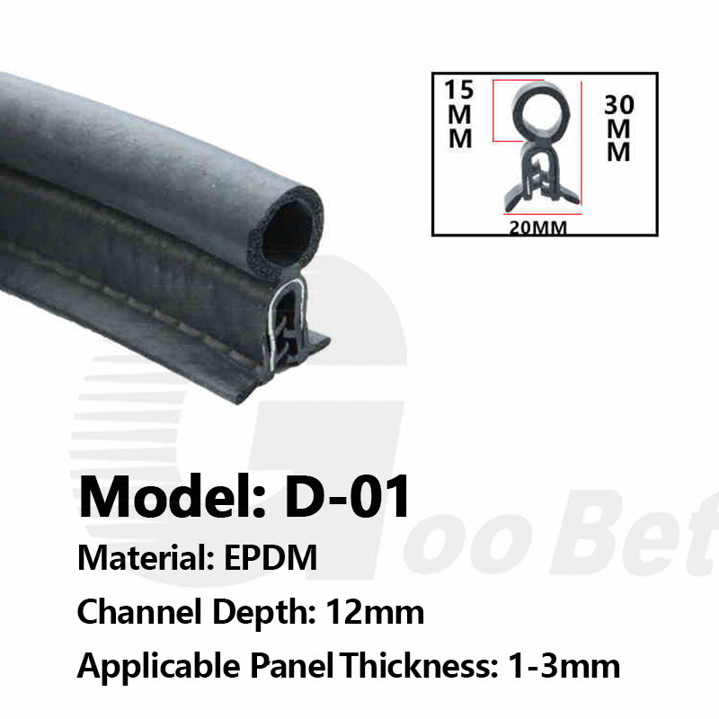 Car Finned Rubber Edge Trim Seal U Profile Van Boat Truck Door Bonnet ...