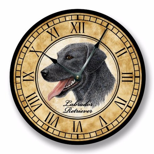 BLACK Labrador Retriever Wall CLOCK - Color Pencil Sketch - 8018_FT | eBay
