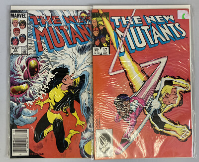 The New Mutants 15 & 17 Marvel Comic Book Lot 1984 Vintage Copper Age ...